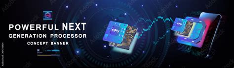 Technological Background With Powerful Processor New Generation
