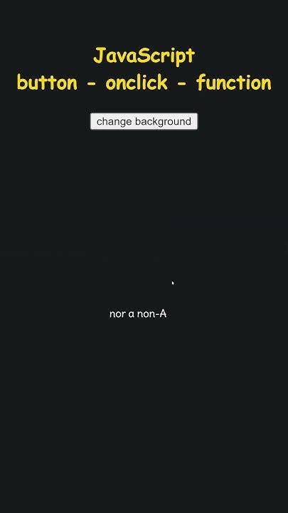 Javascript Button Onclick Function Youtube