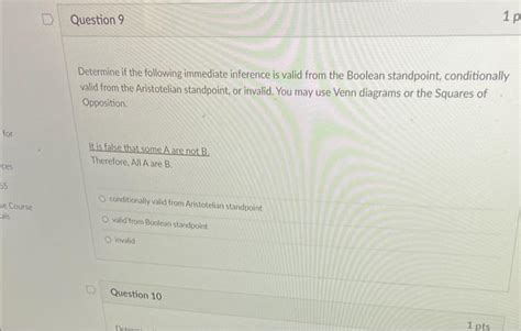 solved determine if the following immediate inference is
