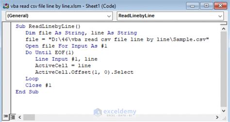 Excel Vba To Read Csv File Line By Line Ideal Examples Exceldemy