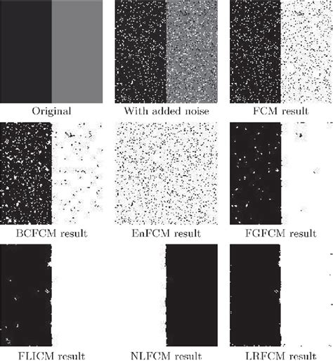 Segmentation Results On The Binary Test Image With Added Salt And Pepper Download Scientific