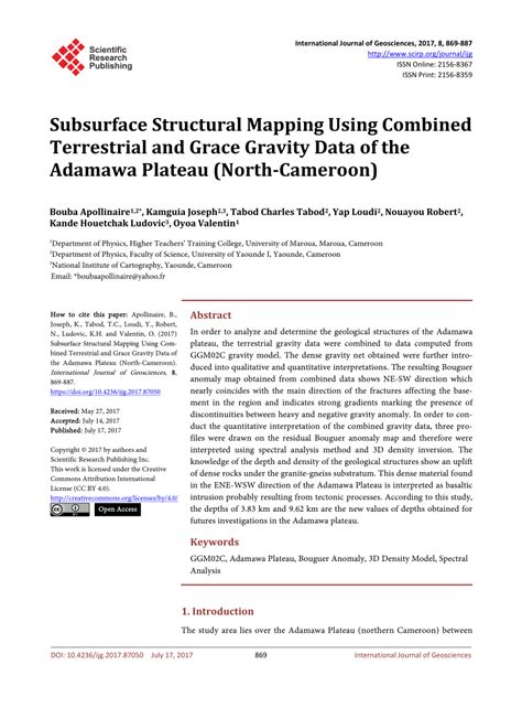 pdf subsurface structural mapping using combined terrestrial and