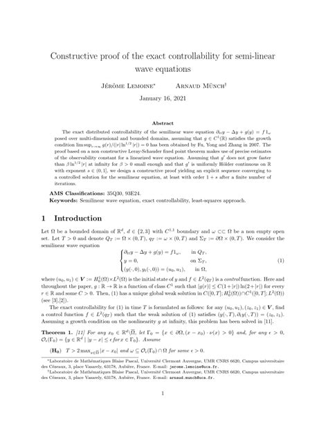 Pdf Constructive Proof Of The Exact Controllability For Semi Linear