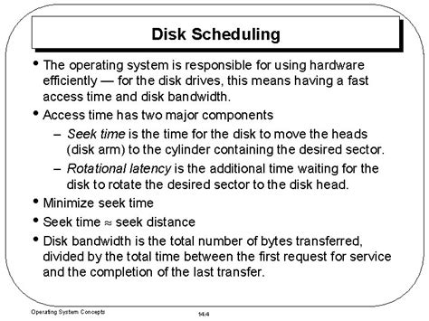 chapter 14 massstorage overview disk structure disk scheduling
