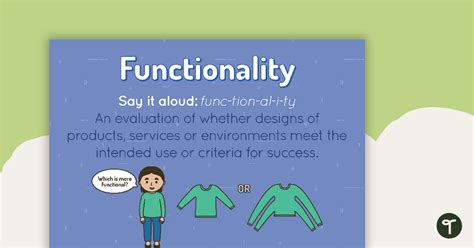 Functionality Poster Teach Starter