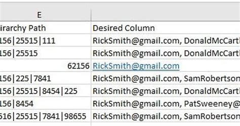 need to create a dynamic lookup column to populate email addresses