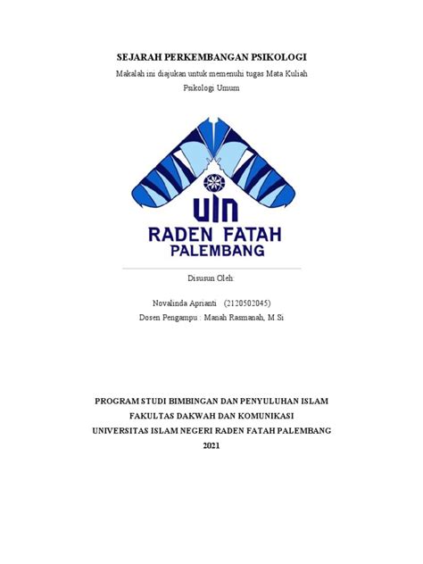 makalah sejarah perkembangan psikologi p 3 novalinda aprianti pdf