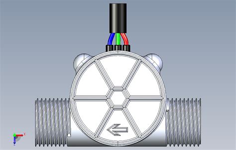 水流量传感器step模型图纸免费下载 懒石网