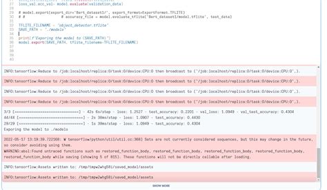 bert modelspec export to tflite does not work · issue 56110