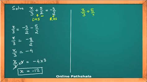 Ch0202 Solved Examples Linear Equations One Variable Cbse Maths Youtube