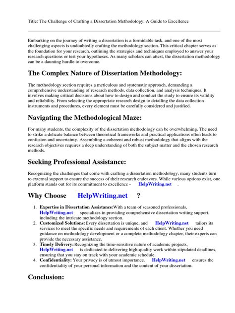 Example Of A Dissertation Methodology Pdf Methodology Thesis
