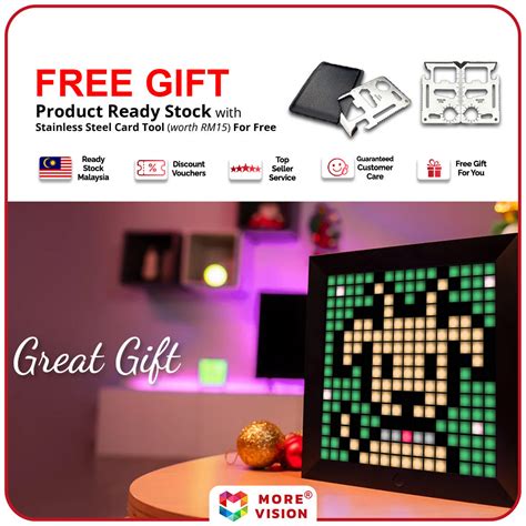 Smart App Control Led Matrix Pixel Display Screen Board Bluetooth Diy Night Light Pattern Home