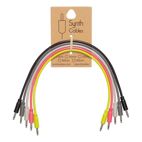 Synth Cables Eurorack Patch Cables 5 X Mixed Colours Reverb Uk