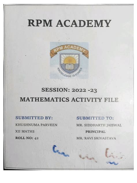 Class 12 Maths Practical Pdf