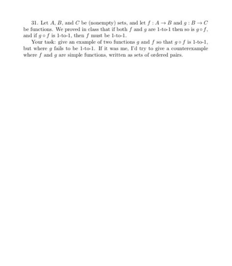 solved 31 let a b and c be nonempty sets and let a