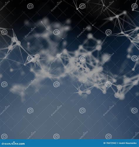 Abstract Cybernetic Particles Background Plexus Fantasy Technology Background 3d Illustration