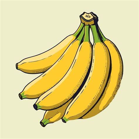 Premium Vector Comic Style Banana Engraved Vector Style 2