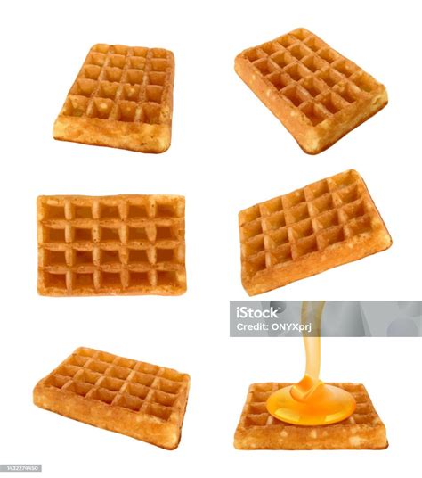 비엔나 와플 맛있는 베이킹 디저트 음식 사실적인 스타일의 괜찮은 벡터 바삭한 사각형 와플 벨기에에 대한 스톡 벡터 아트 및 기타 이미지 Istock