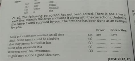 A The Following Paragraph Has Not Been Edited There Is One Error In