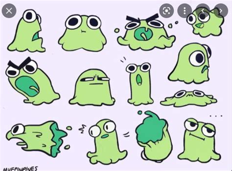 Cute Blob Drawing Game Character Design Illustration Character