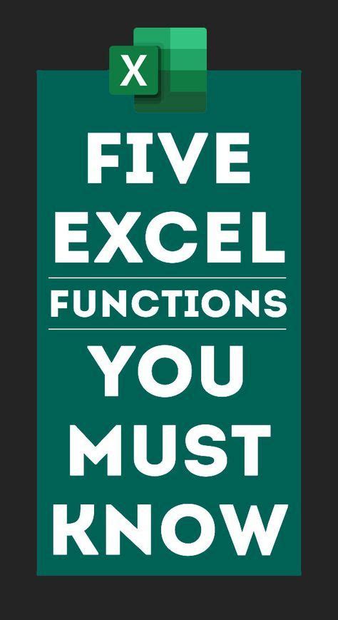 5 Powerful Excel Functions You Are Not Using Artofit
