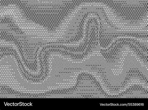 Wavy Bitmap Pattern Background With Pixel Vector Image