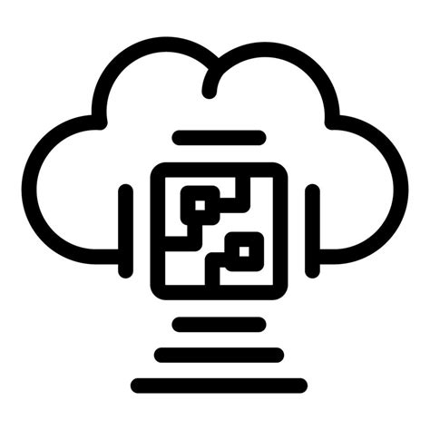 Cloud Computing Data Storage Icon Showing Server Transferring