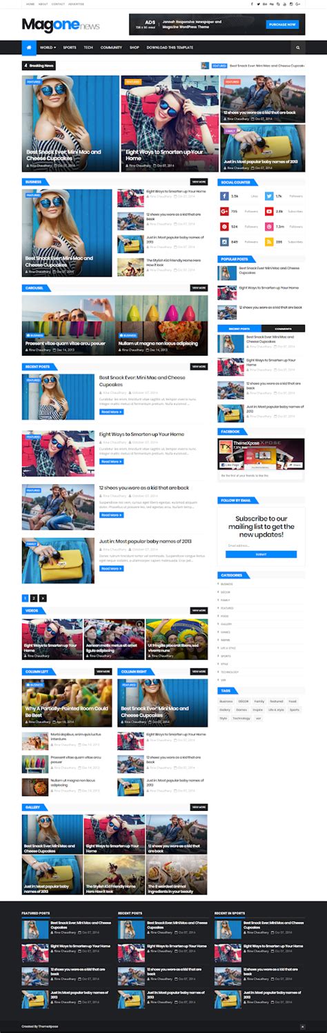 Magone Responsive Blogger Template