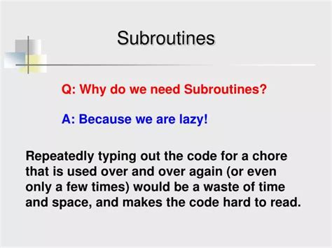 ppt subroutines powerpoint presentation free download id 6199830