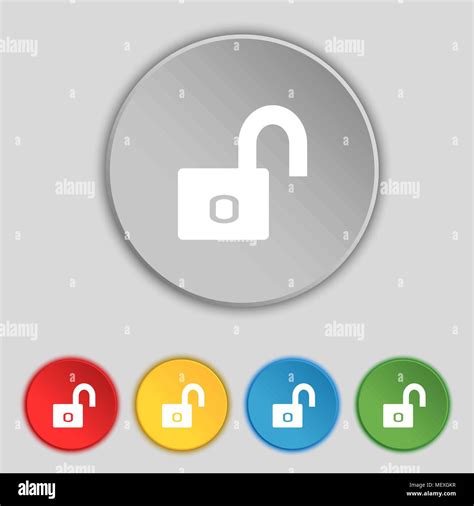 Lock Sign Icon Locker Symbol Set Colur Buttons Vector Illustration Stock Vector Image And Art