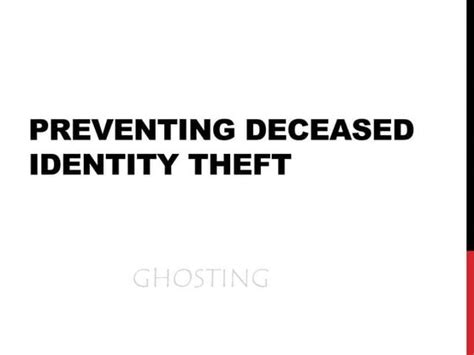 Preventing Holiday Identity Theft Ppt