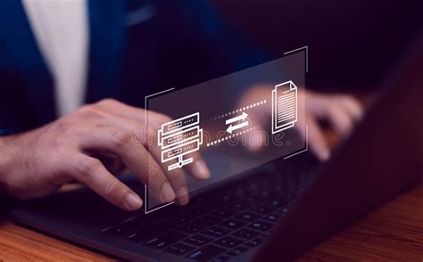File Transfer Protocol Files Receiver And Computer Transfer Data