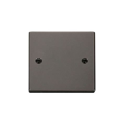 Scolmore Vpbn060 1 Gang Black Blank Plate Black Nickel Superlec Direct