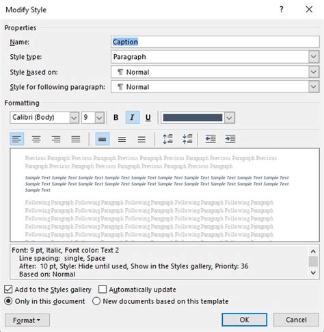 Adding Individual Styles To The Template Microsoft Word