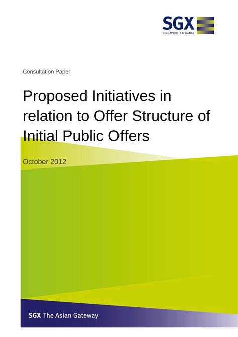 Pdf Proposed Initiatives In Relation To Offer Structure Of Dokumen Tips