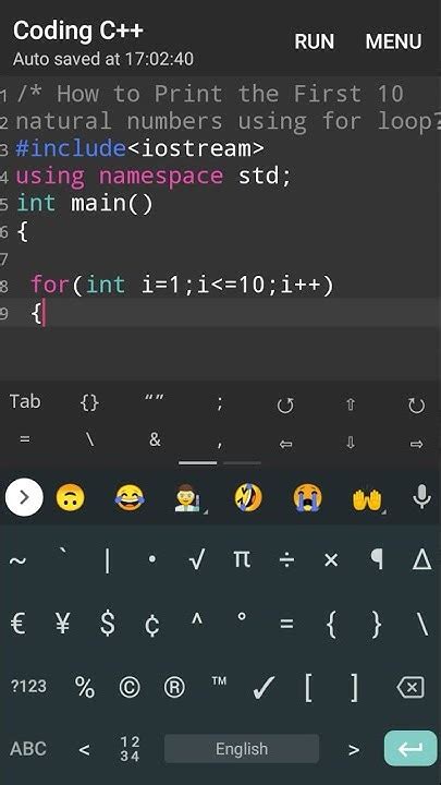 How To Print First Ten Natural Numbers Using For Loop In C C Cppcpptutorial Ctutorial