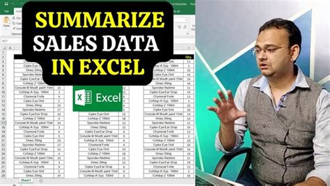 how to summarize all sales data by using sumif formula in excel