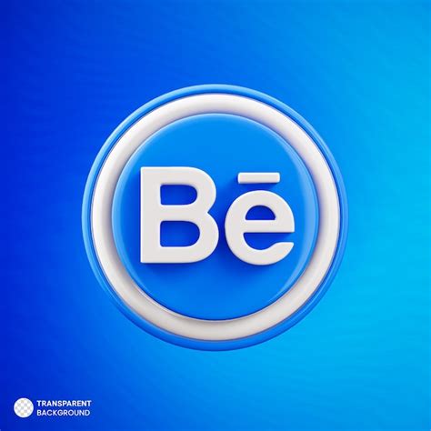Behance Icon Isolated 3d Rendering Free Psd Template Imgpanda A