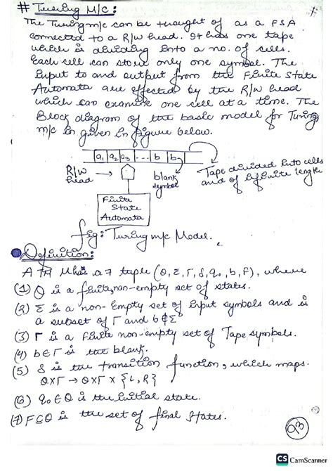 TOA Chapter 5 Notes For AUTOMATA Hopefully Useful B Tech CSE 2nd Year Studocu