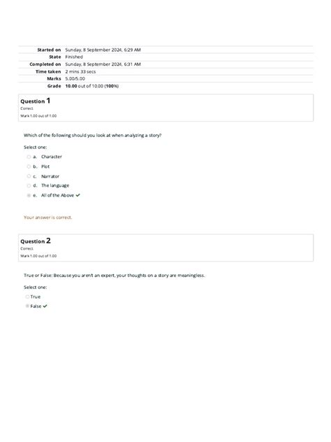 Self Quiz Unit 1 1 Attempt Review Home Pdf
