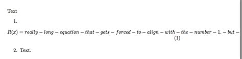 Horizontal Alignment Left Align Long Equation In Enumerate Outside Of Item TeX LaTeX Stack
