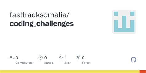 GitHub Fasttracksomalia Coding Challenges