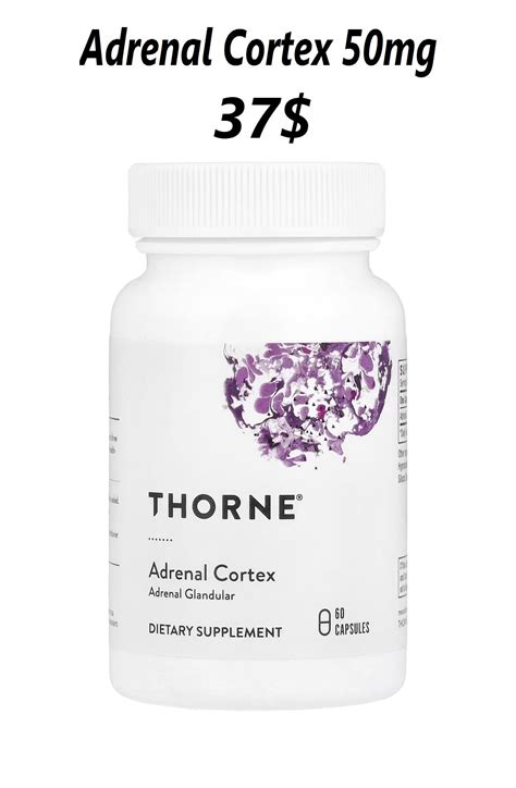 Adrenal Cortex 50mg 60 Thorne Adrenal Glandular