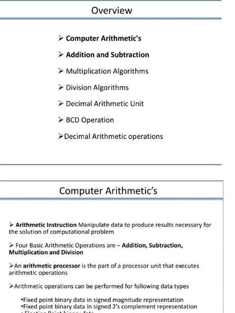 computer arithmetic final pdf