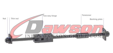 S Type Dock Steel Tie Rod Tie Rods For Marine Two Way Hinge Dock