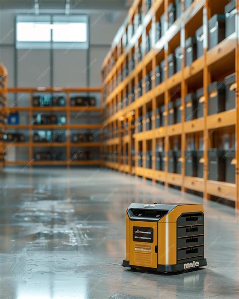 Robot Sorting Boxes Premium Ai Generated Image