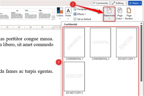 Microsoft Word Draft Watermark Adding DRAFT To Document How To Insert