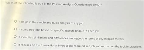 Solved Which Of The Following Is True Of The Position