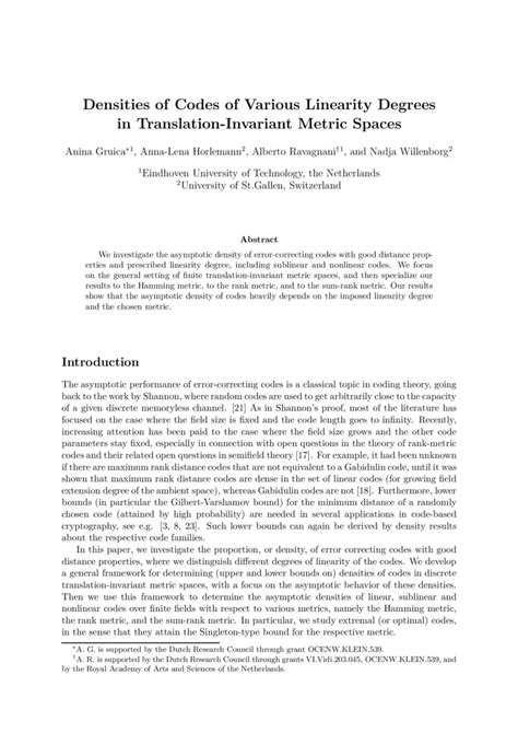 Densities Of Codes Of Various Linearity Degrees In Translation