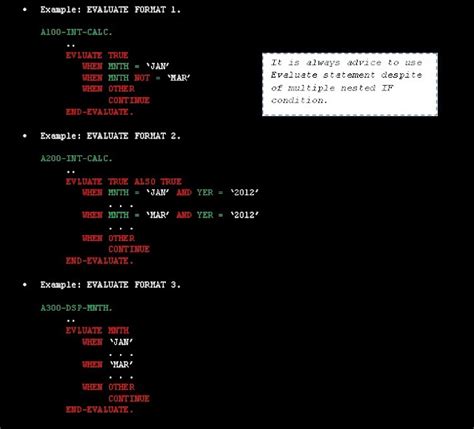 Mainframe Forum Cobol Evaluate Statement Evaluate Statement In Cobol